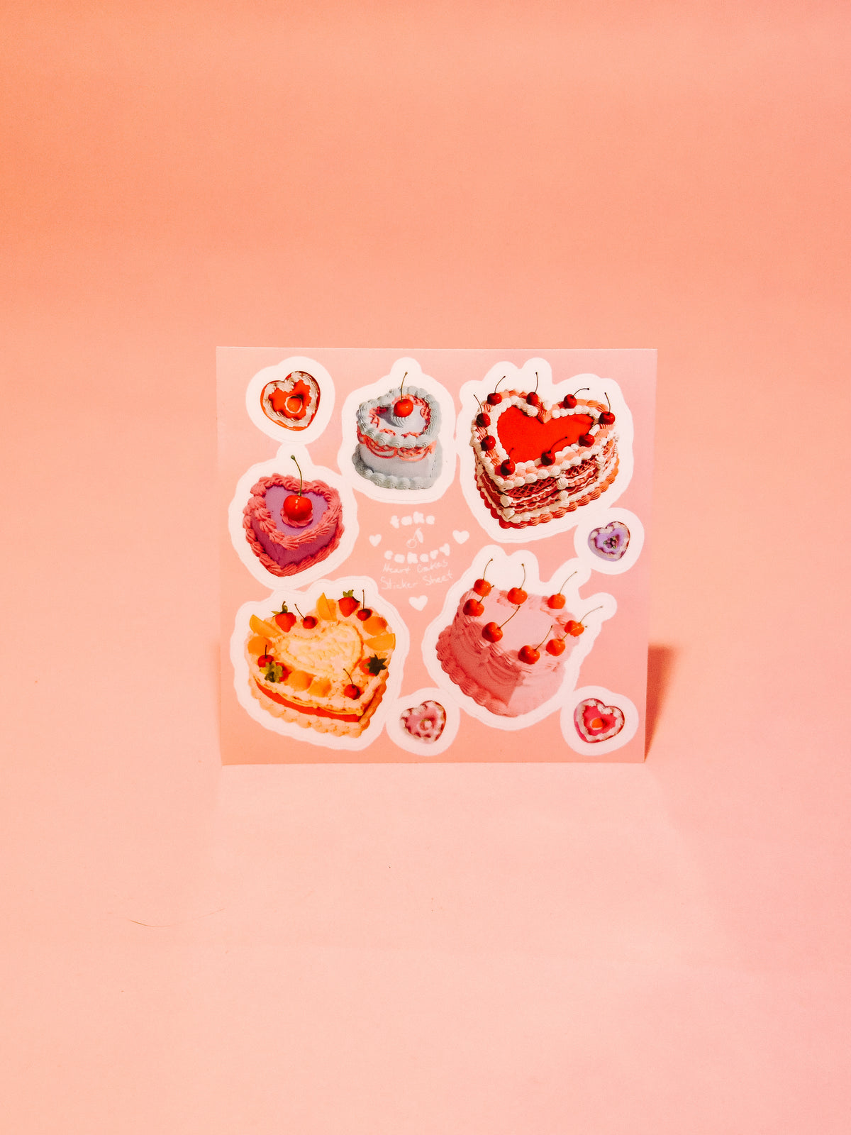 Heart Cakes Sticker Sheet – Fake Cakery