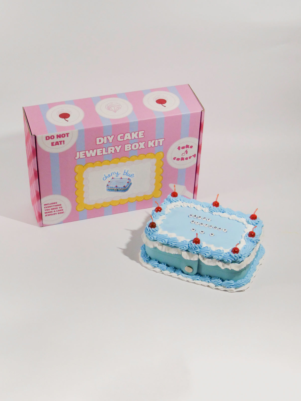 DIY Cake Jewelry Box Kit (blue) – Fake Cakery